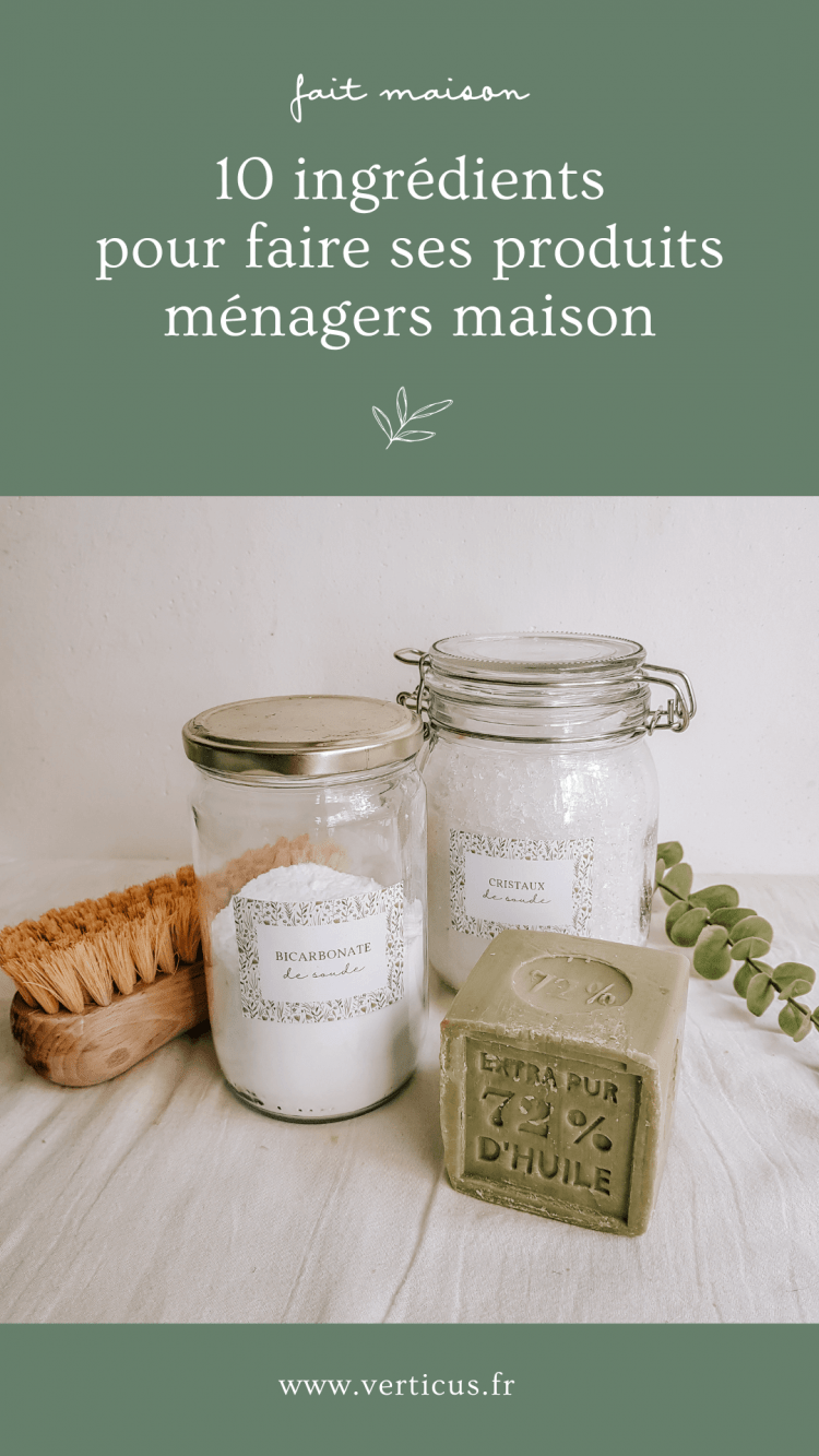 10 ingrédients naturels à avoir pour faire ses produits ménagers maison